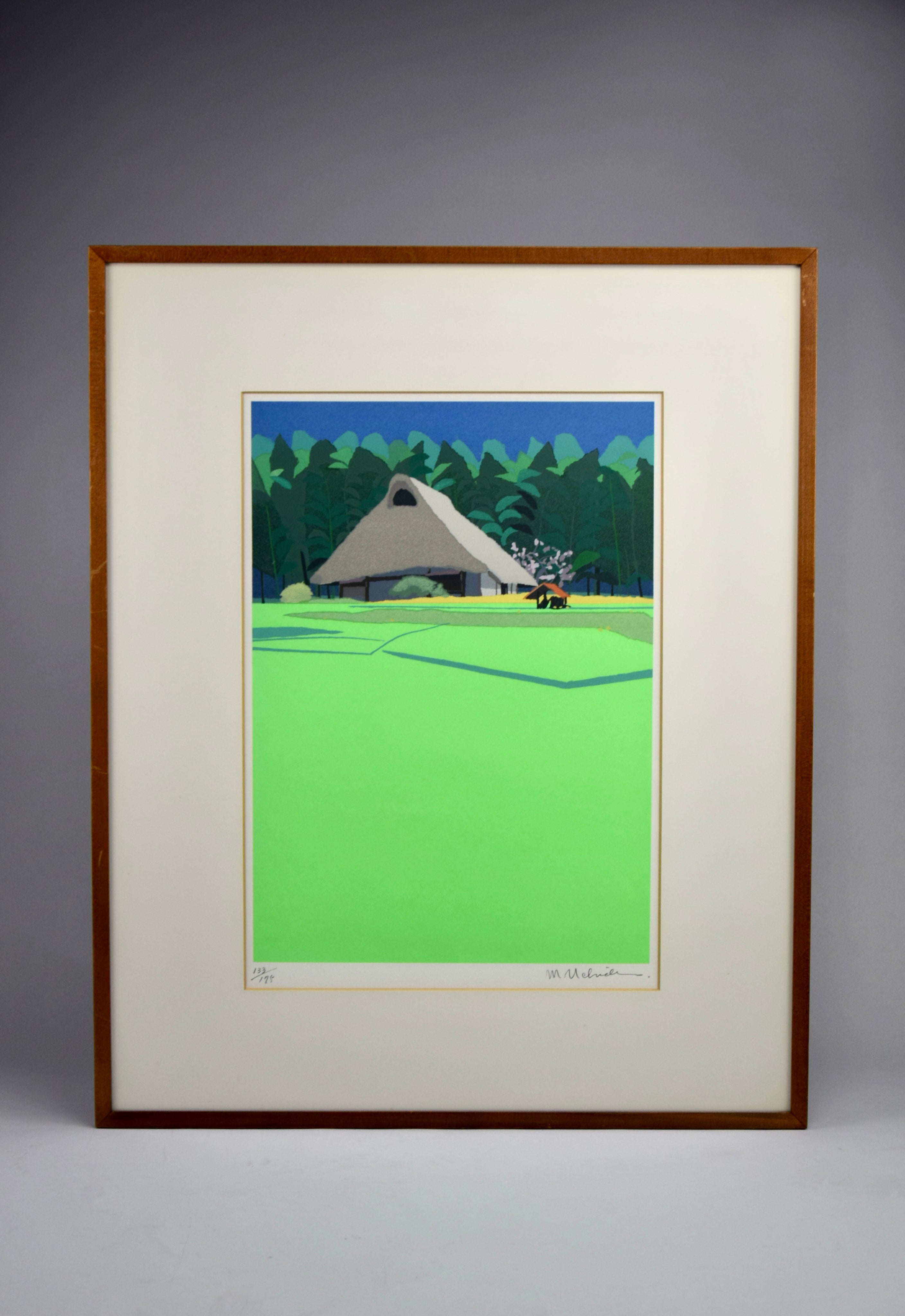 Blooming Fields Lithograph by Masayasu Uchida– Vintage Objects